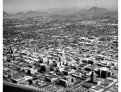 Phoenix Arizona 1950s AERIAL 1746 | High-Quality yet Affordable Historic Prints and Photos